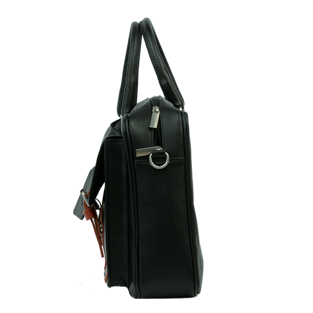 Detail Africa Signature Briefcase With Burnt Orange Detail